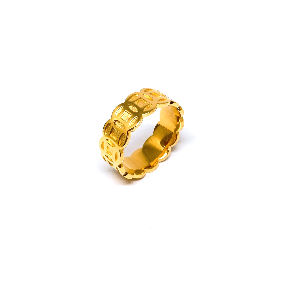 Broad Coin Links Ring – Kin Jewellery